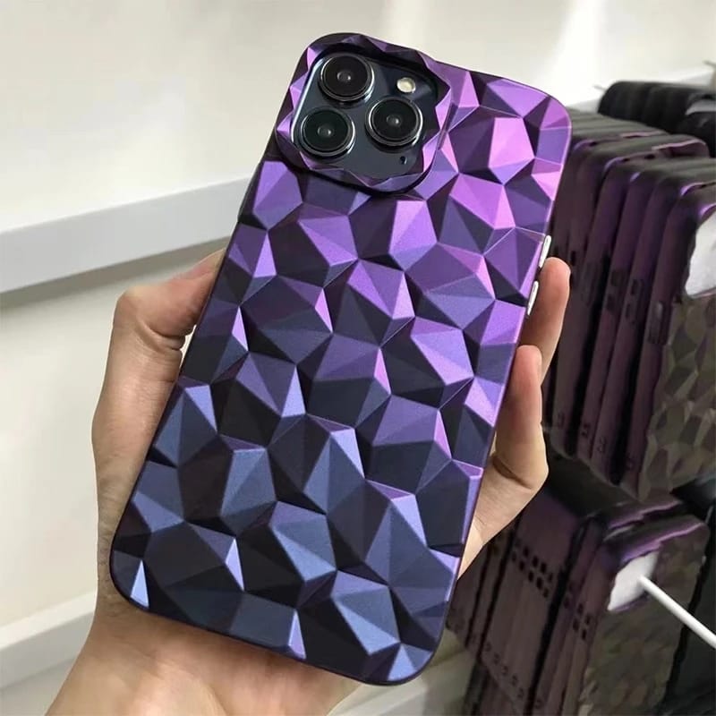 3D Purple Pentagon Case – IPHONE COVERS
